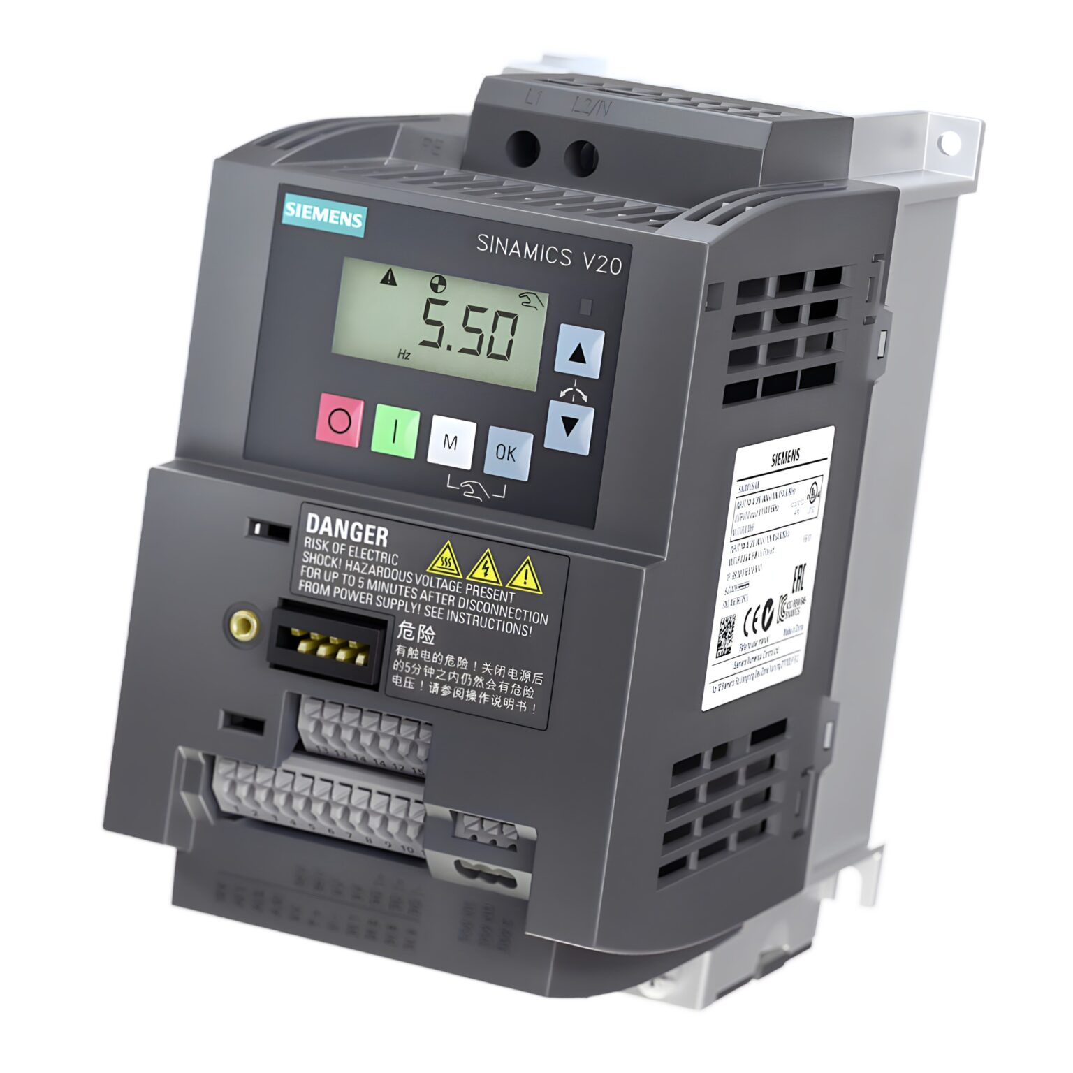 Siemens 6SL3210-5BB21-5UV1 Inverter Drive - 1.5kW, 1PH, IP20